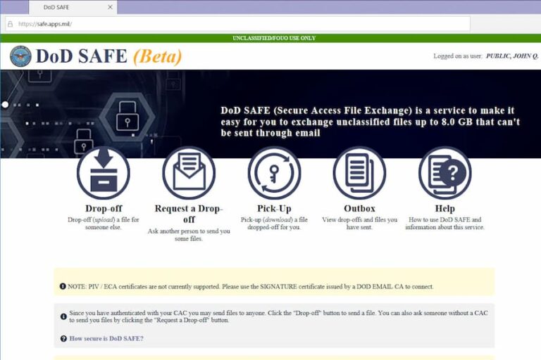 DoD Safe File Transfer